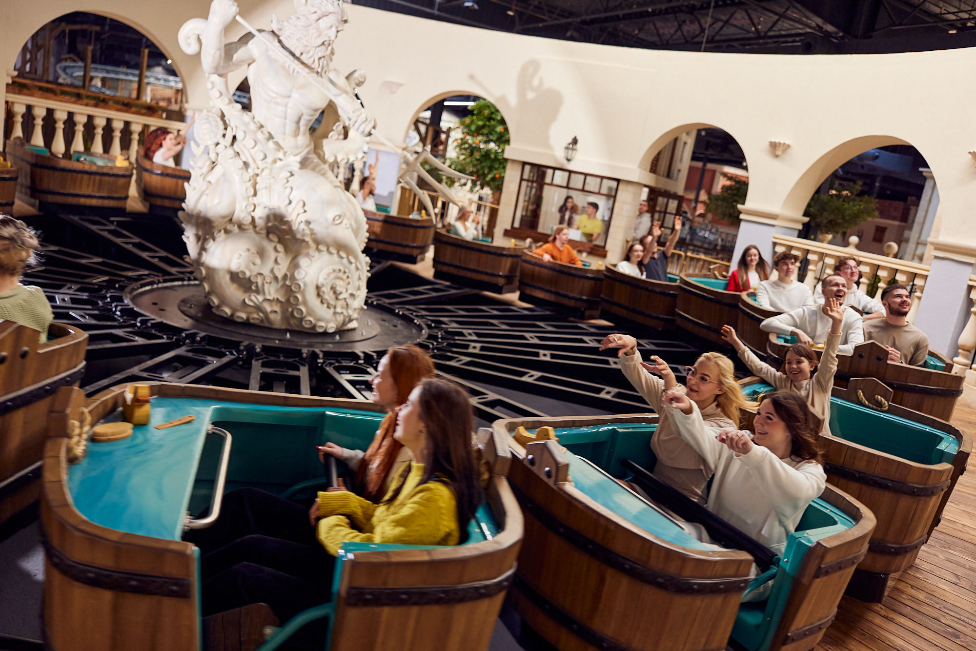 Roller coasters, wave swingers, roundabouts, major and fun rides